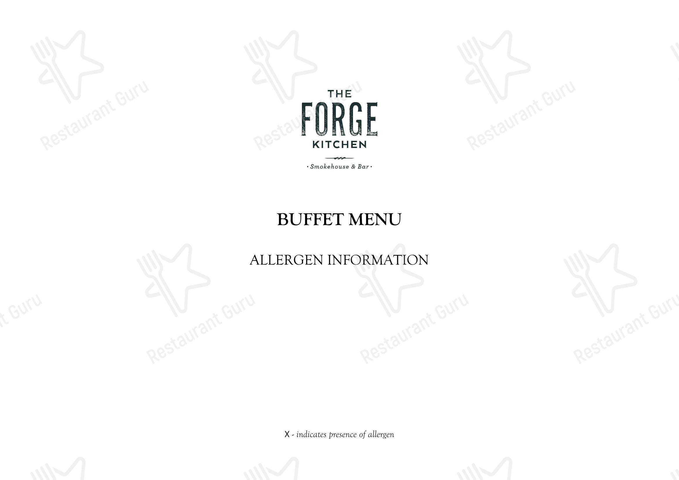 Menu at The Forge Kitchen restaurant, Ipswich
