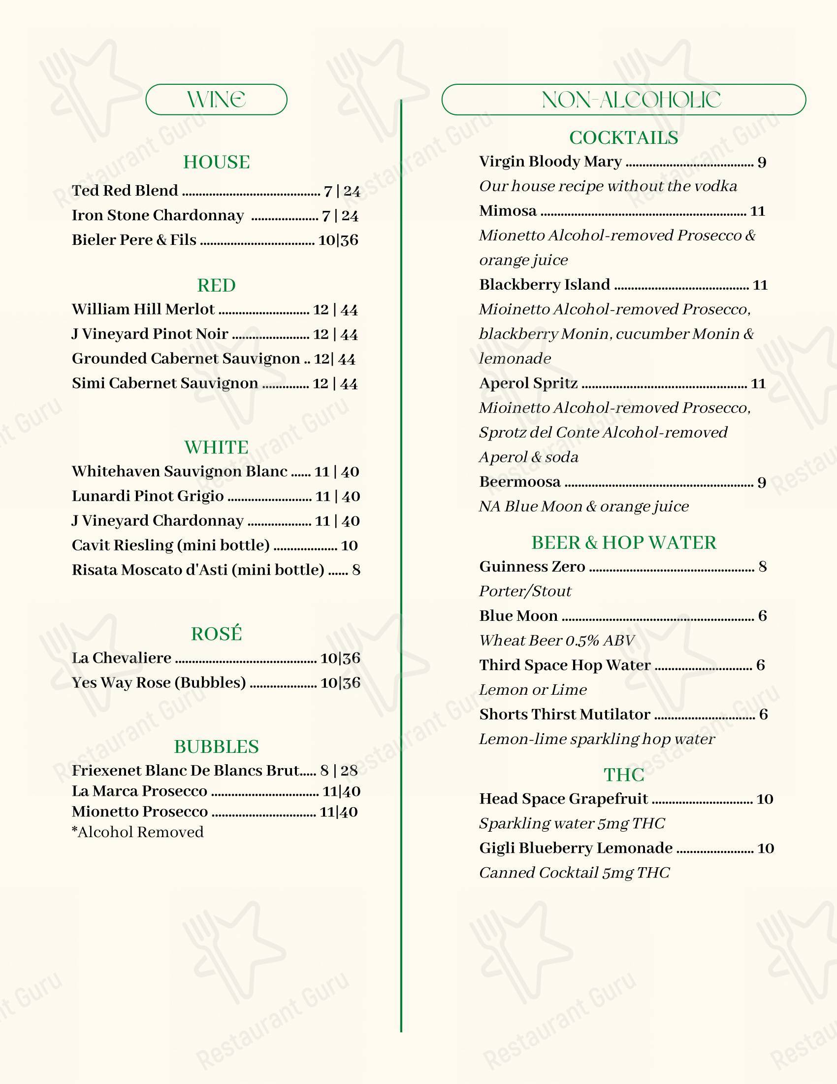 Menu at The Wicked Hop pub & bar, Milwaukee