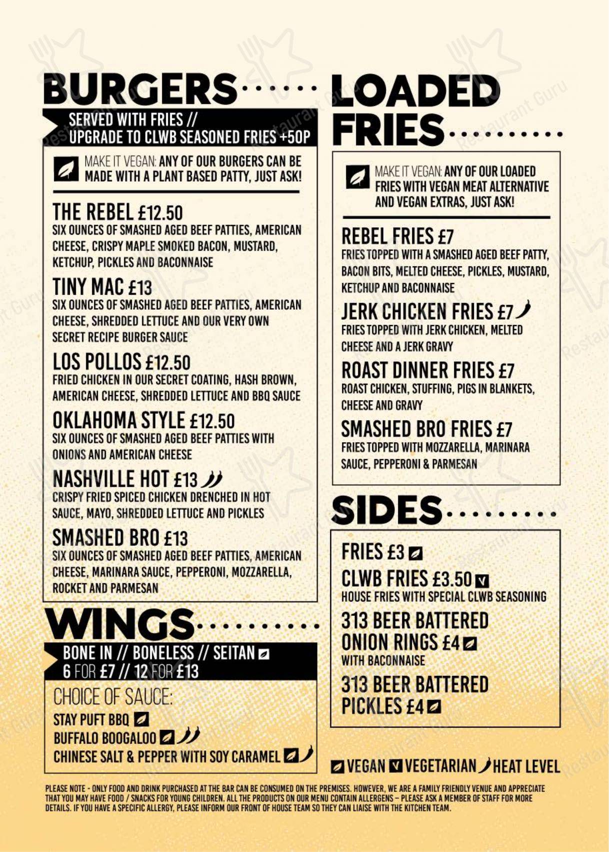 Menu at Tiny Rebel pub & bar, Rogerstone, Wern Industrial Estate