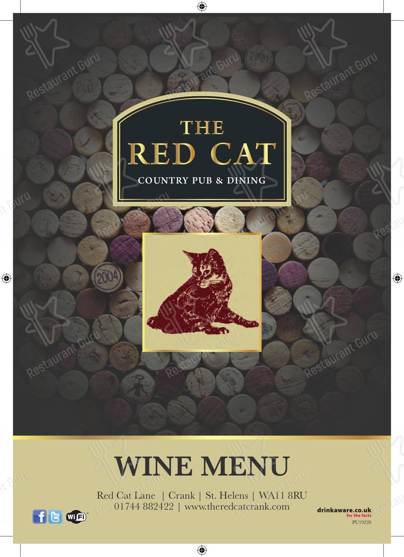 Menu at The Red Cat pub & bar, St Helens, 8 Red Cat Ln